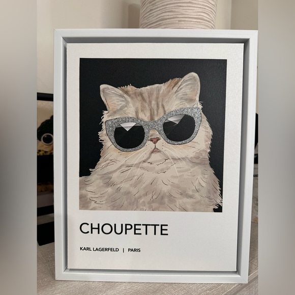 Karl Lagerfeld | Art | Karl Lagerfeld Choupette Cat Print Black And ...
